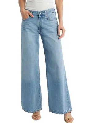 MAVI Sandy High-waist Wide-leg Jeans - Mid Used Classic Denim