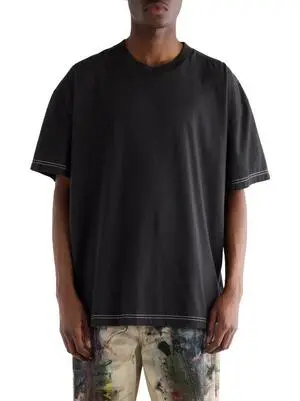 Acne Studios Eresa U Autograph Logo Embroidered T-shirt - Faded Black