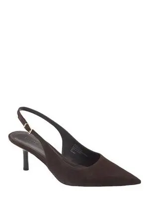 Nordstrom Liza Pointed Toe Pump - Brown Caffe Suede