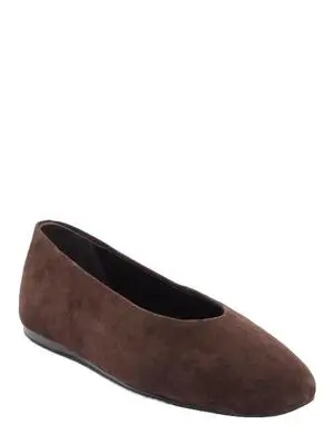 Nordstrom Maddox Leather Ballet Flats - Brown Caffe Suede