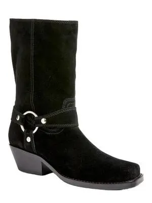 Nordstrom Motobella Moto Boots - Black Suede
