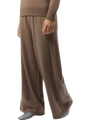 GOBI MONGOLIAN CASHMERE Wide-leg Cashmere Pants - Taupe