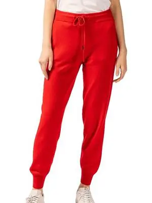 GOBI MONGOLIAN CASHMERE Cuffed Cashmere Jogger Red