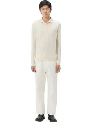 GOBI MONGOLIAN CASHMERE Cashmere Silk Polo - Marshmallow