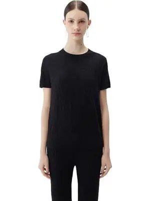 GOBI MONGOLIAN CASHMERE Silk Cashmere T-shirt - Black