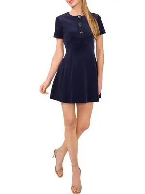 Ted Baker London Stretch Cotton Corduroy Minidress - Baritone Blue