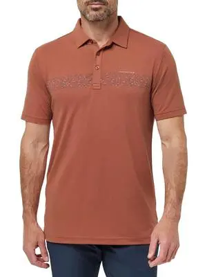 Travis Mathew The Heater Chest Stripe Performance Golf Polo - Maple