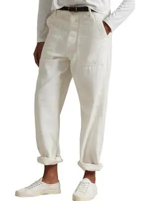 Polo Ralph Lauren Straight Leg Cotton Sateen Pants - Ecru