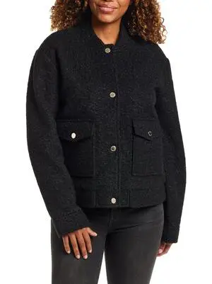 Gallery Bouclé Jacket - Black