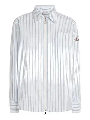 Moncler Striped Nylon Shirt - White