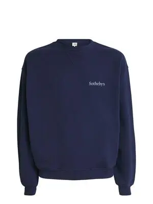 FRAME X Sotheby's Logo Print Sweatshirt - Navy