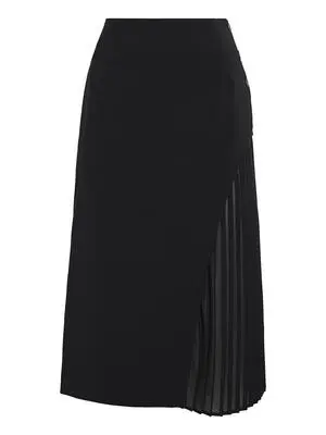 Claudie Pierlot Pleated Panel Midi Skirt - Black