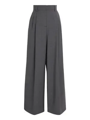 MAX MARA Virgin Wool Wide-Leg Tailored Trousers