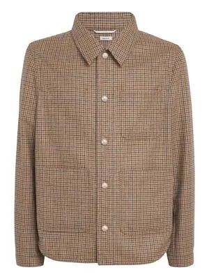 Thom Browne Wool Snap Utility Jacket - Brown