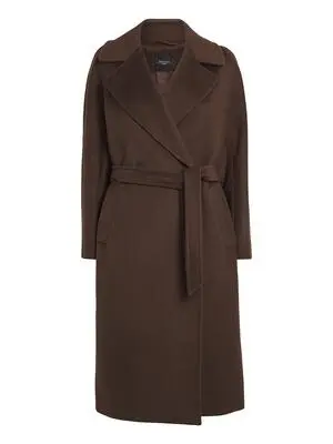 Max Mara Virgin Wool Double-breasted Coat - Brown