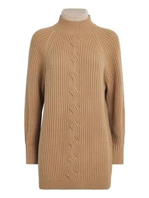 Max Mara Wool-cashmere Rib-knit Sweater - Beige