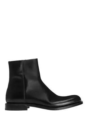 Dolce & Gabbana Zippered Leather Ankle Boots - Black