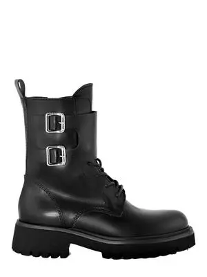 GUGLIELMO ROTTA Lace-Up Buckle-Detail Boots