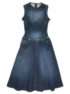 Acne Studios Frayed Denim Dress - Blue