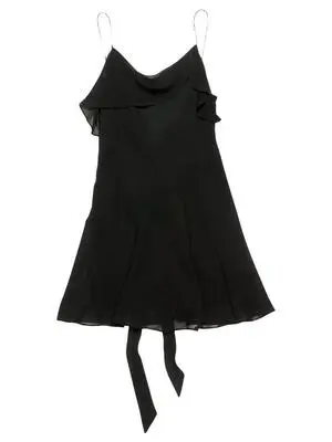 Acne Studios Ruffled Bow-tie Dress - Black