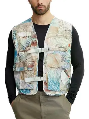 Columbia Patchwork-print Gilet - 335 Beige