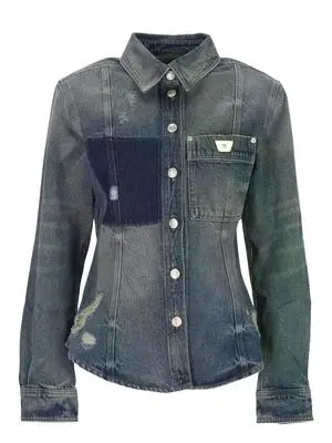 MISBHV Patchwork Denim Shirt - Blue