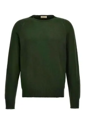 MA'RY'YA Crew-neck Cotton-blend Sweater - Green