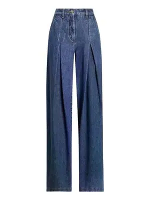 Dolce & Gabbana Inverted-pleat High-waist Jeans - Blue