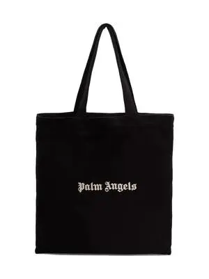 Palm Angels Logo-embroidered Tote Bag - Black