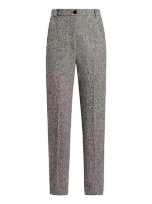 Dolce & Gabbana Tweed Mélange Trousers - Black