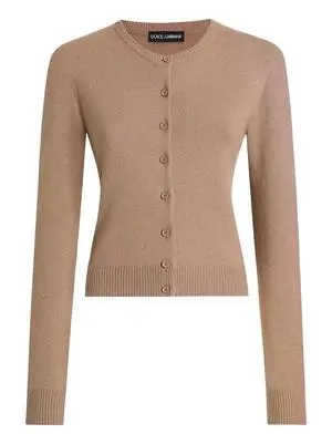 Dolce & Gabbana Button-front Cashmere Cardigan - Brown