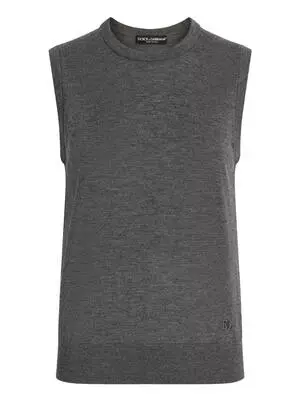 Dolce & Gabbana Ribbed Vest - Grey