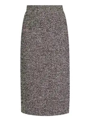 Dolce & Gabbana Tweed Midi Pencil Skirt - Black