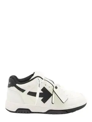 Off-White Out Of Office Arrow-Logo Leather Sneakers White