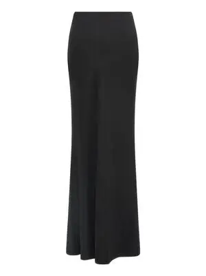 Alessandra Rich Crepe Maxi Skirt - Black