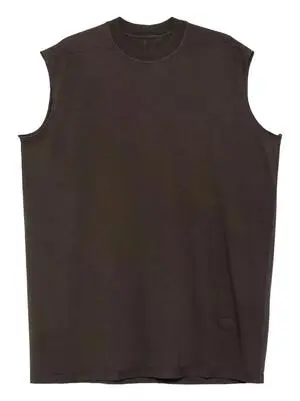 Rick Owens Raw-edge Sleeveless T-shirt - Brown