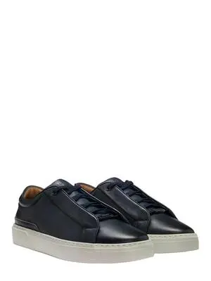 BOSS Gary Leather Lace-Up Sneakers Blue
