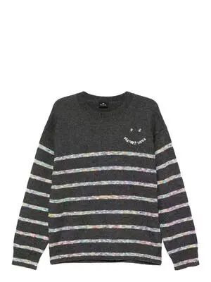 Paul Smith Striped Smiley-face Sweater - Grey