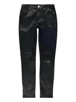Monfrère Greyson Noir Leather Trousers - Black
