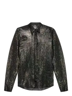 Dsquared2 Sparkling Tie-neck Shirt - Black