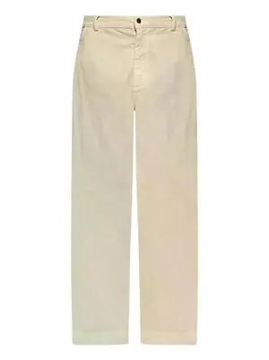 Officine Générale Button-fly Cotton Trousers - Neutrals