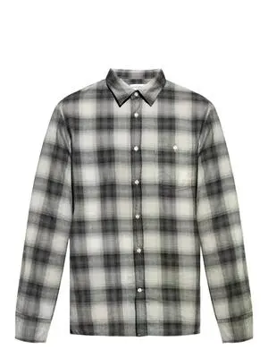 Officine Générale Checked Cotton Shirt - Grey