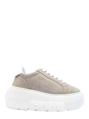 Casadei Platform Lace-up Sneakers - Neutrals