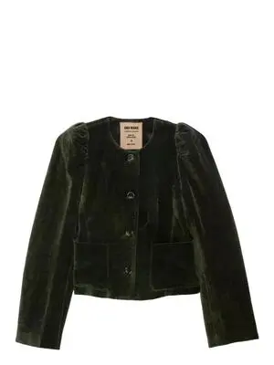 UMA WANG Velvet Long-sleeved Jacket - Green