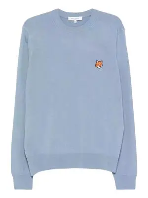 Maison Kitsuné Fox Head Wool Sweater - Blue