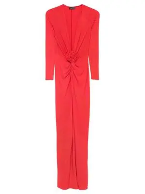 ROSERRY Mallorca Rose-embellished Maxi Dress - Red