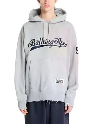 A BATHING APE Logo Hoodie - Grey