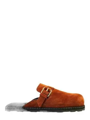 Moschino Buckle-fastening Suede Pumps - Brown
