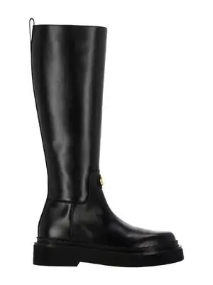 Valentino Garavani Vlogo Signature Leather Boots - Black