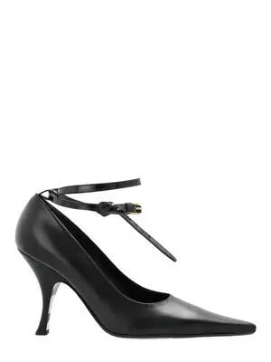 Moschino Pointed-toe Ankle-tie Pumps - Black
